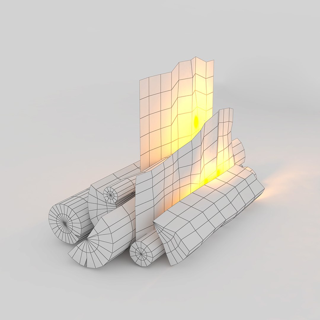 3d Model Bonfire Camp