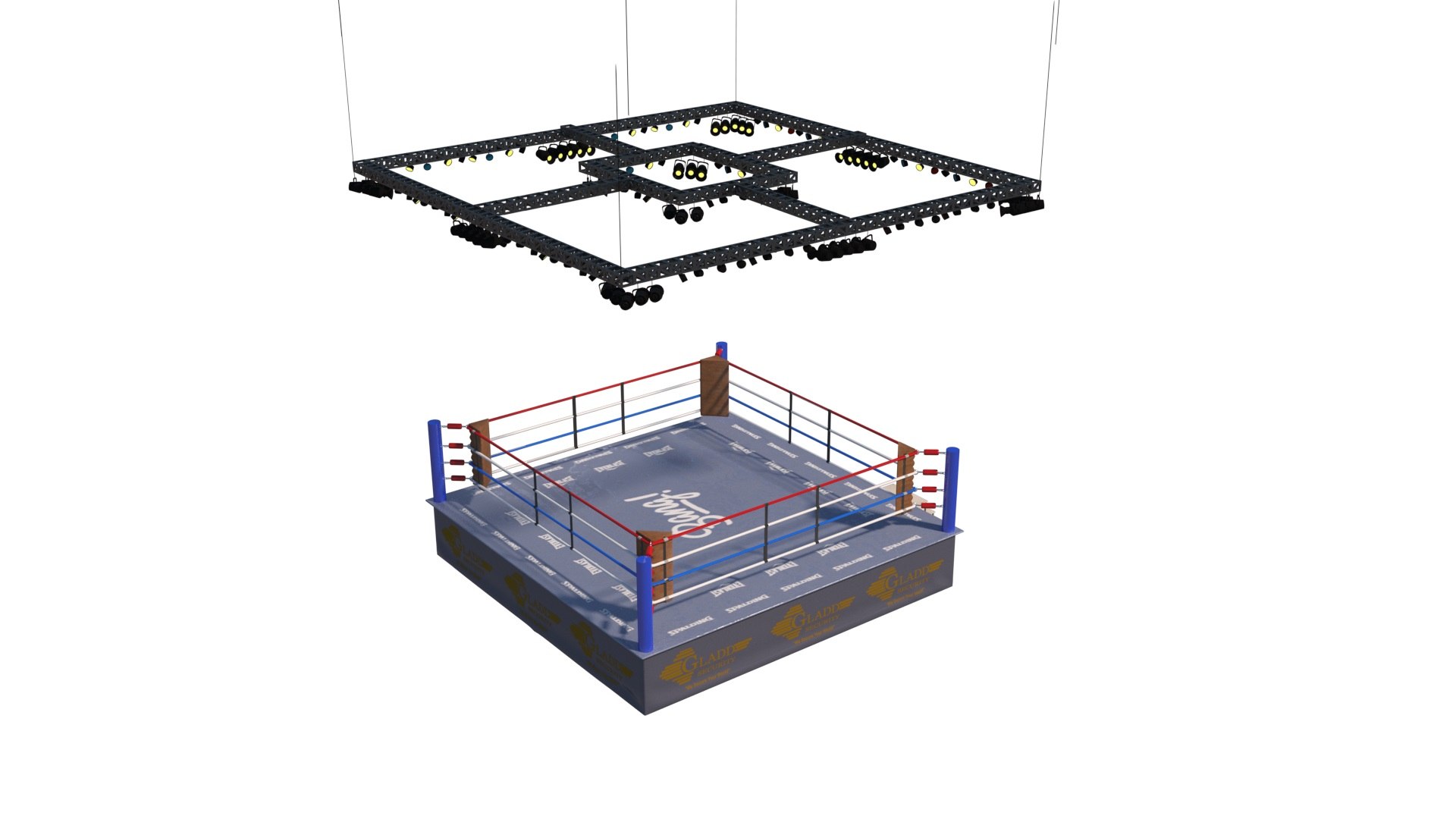 3D Boxing Ring Model - TurboSquid 1580282