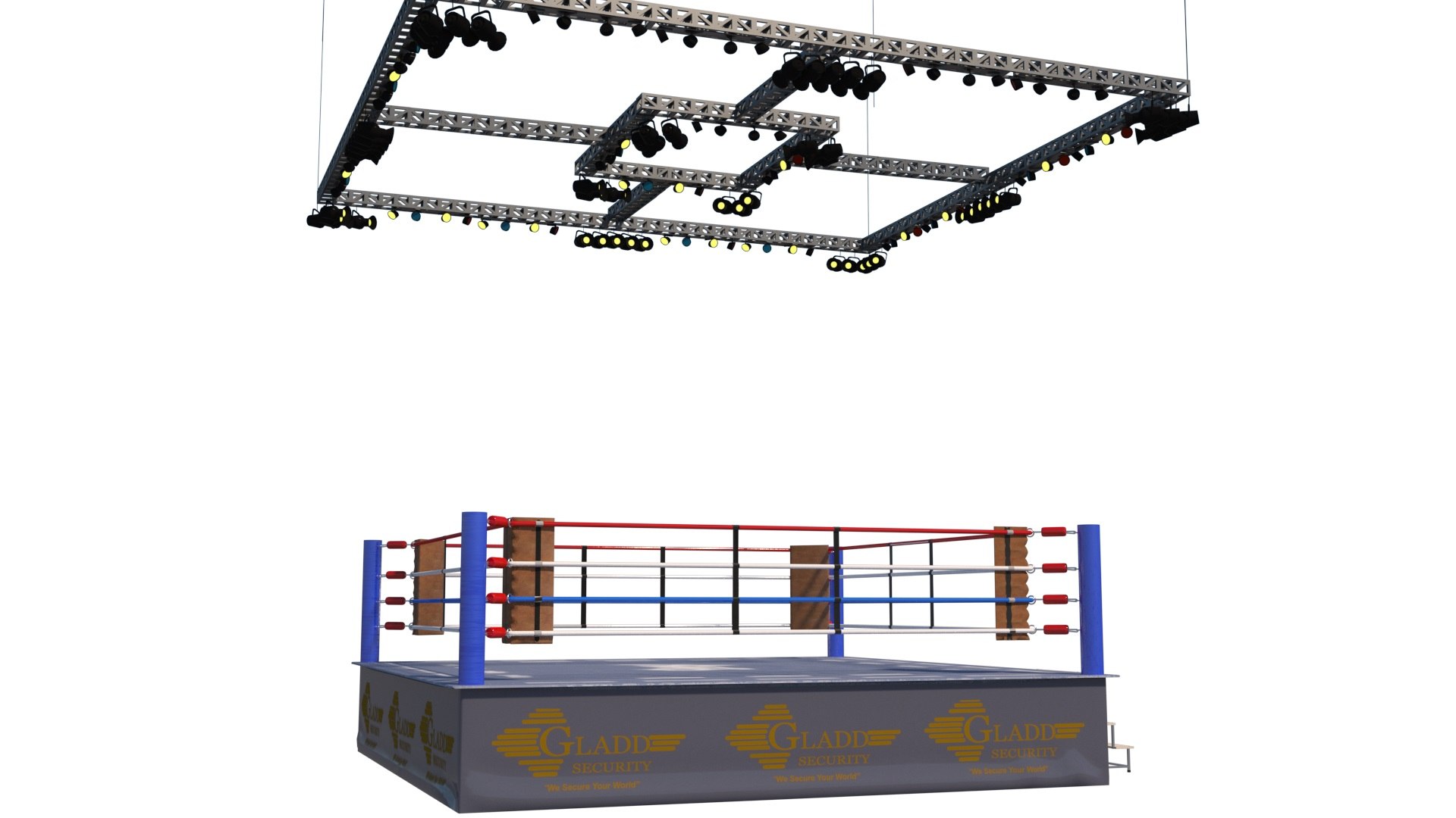 3D Boxing Ring Model - TurboSquid 1580282