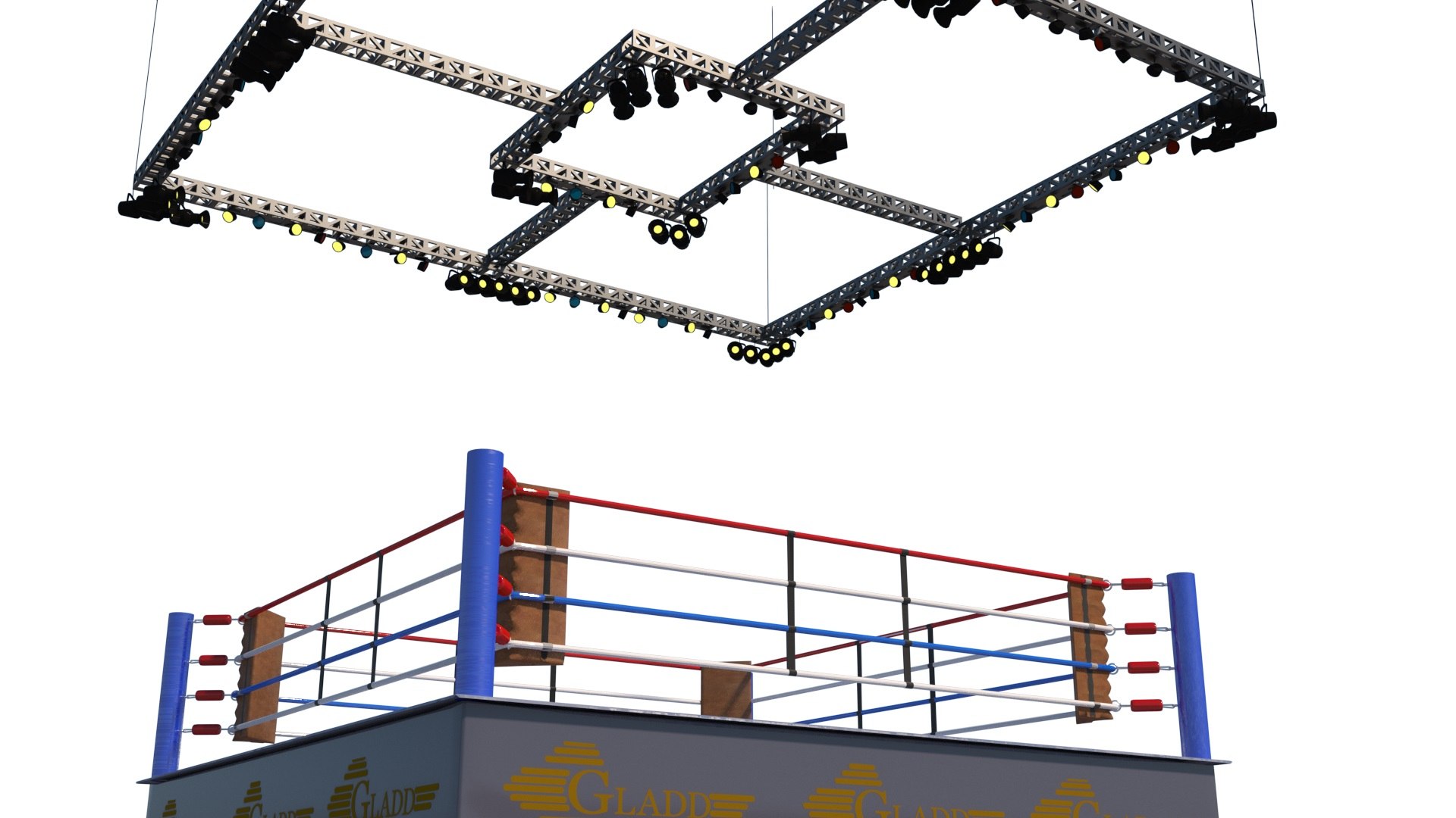 3D Boxing Ring Model - TurboSquid 1580282