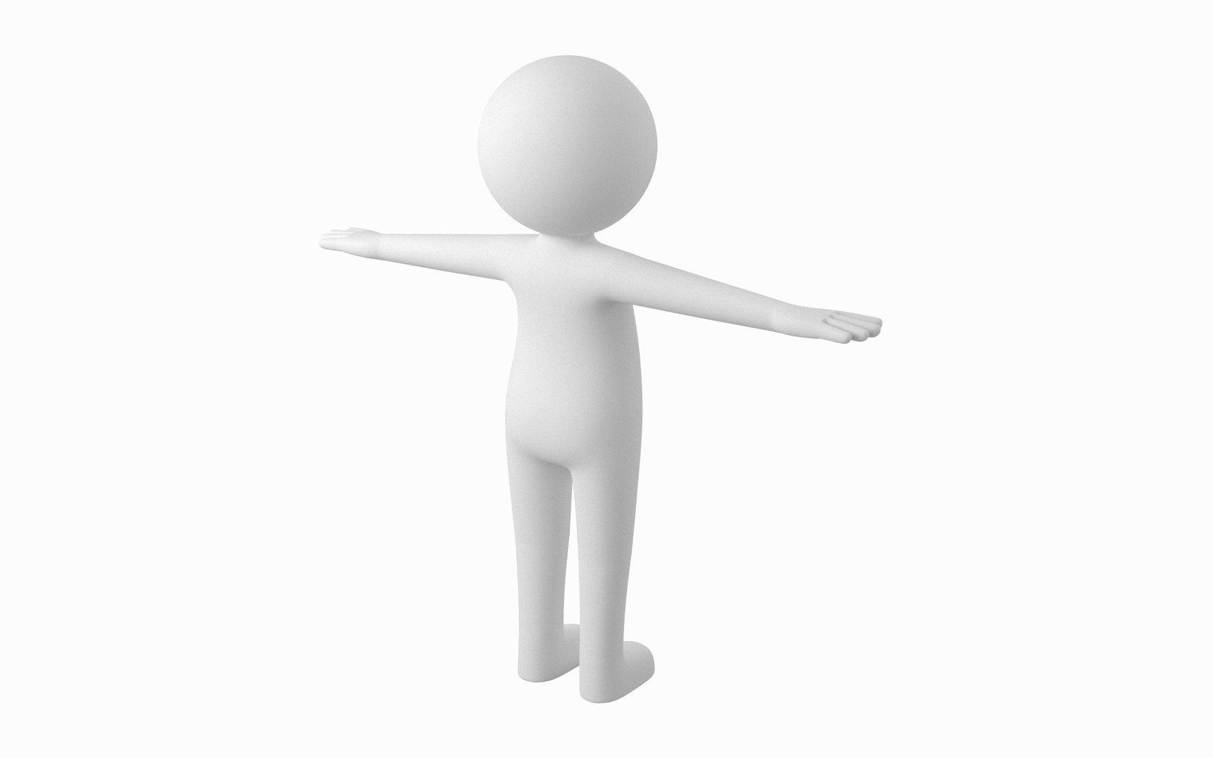 Adult Stylized Stickman In T-Pose 3D Model - TurboSquid 2070722
