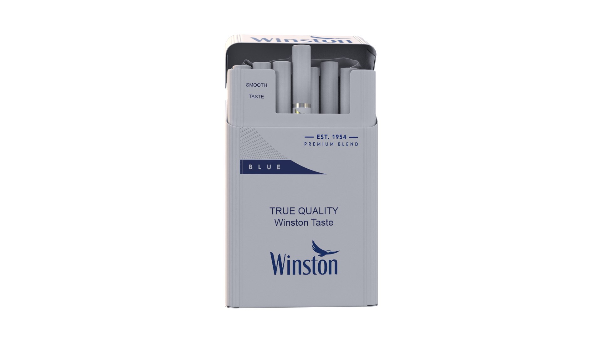 3D Winston Cigarettes Pack Model - TurboSquid 1776725
