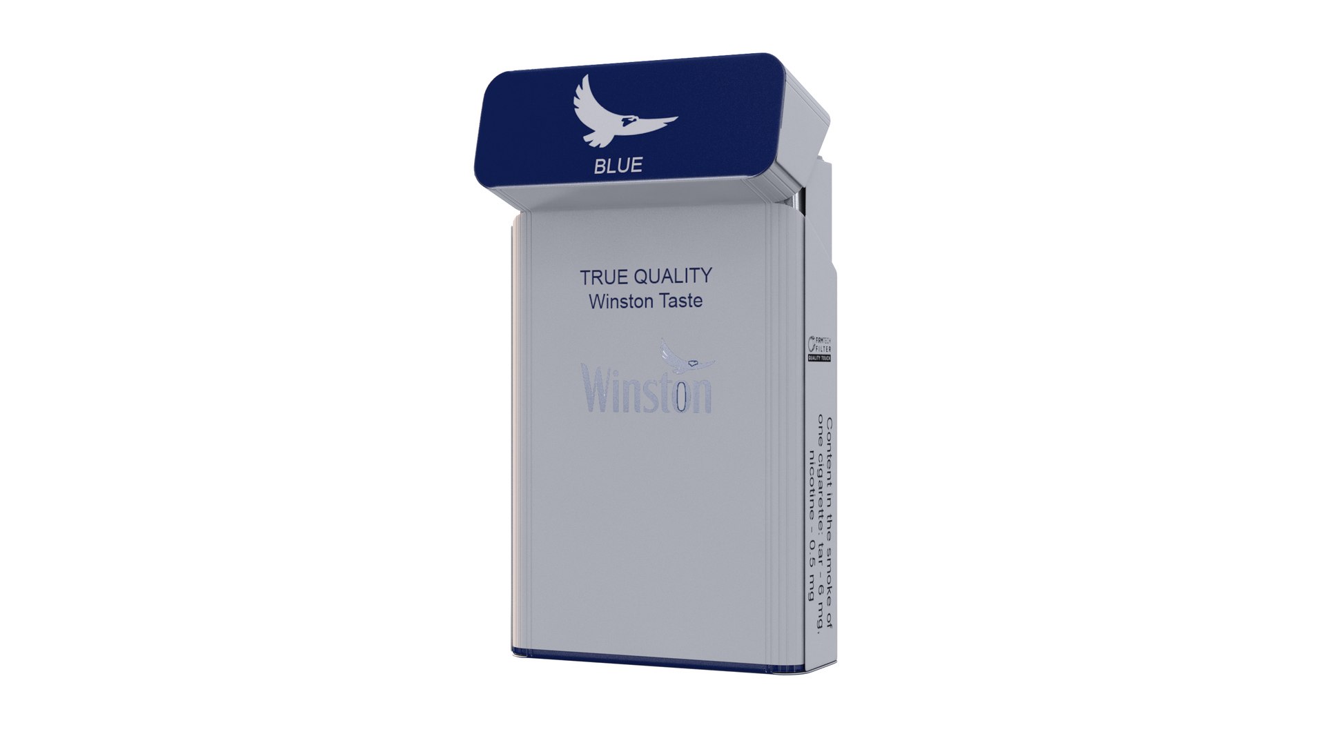 3D Winston Cigarettes Pack Model - TurboSquid 1776725