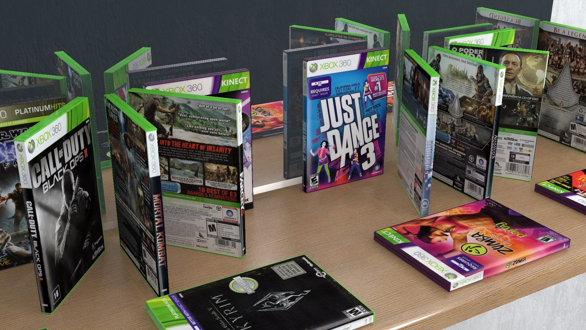 3d Model Set Xbox360 Games