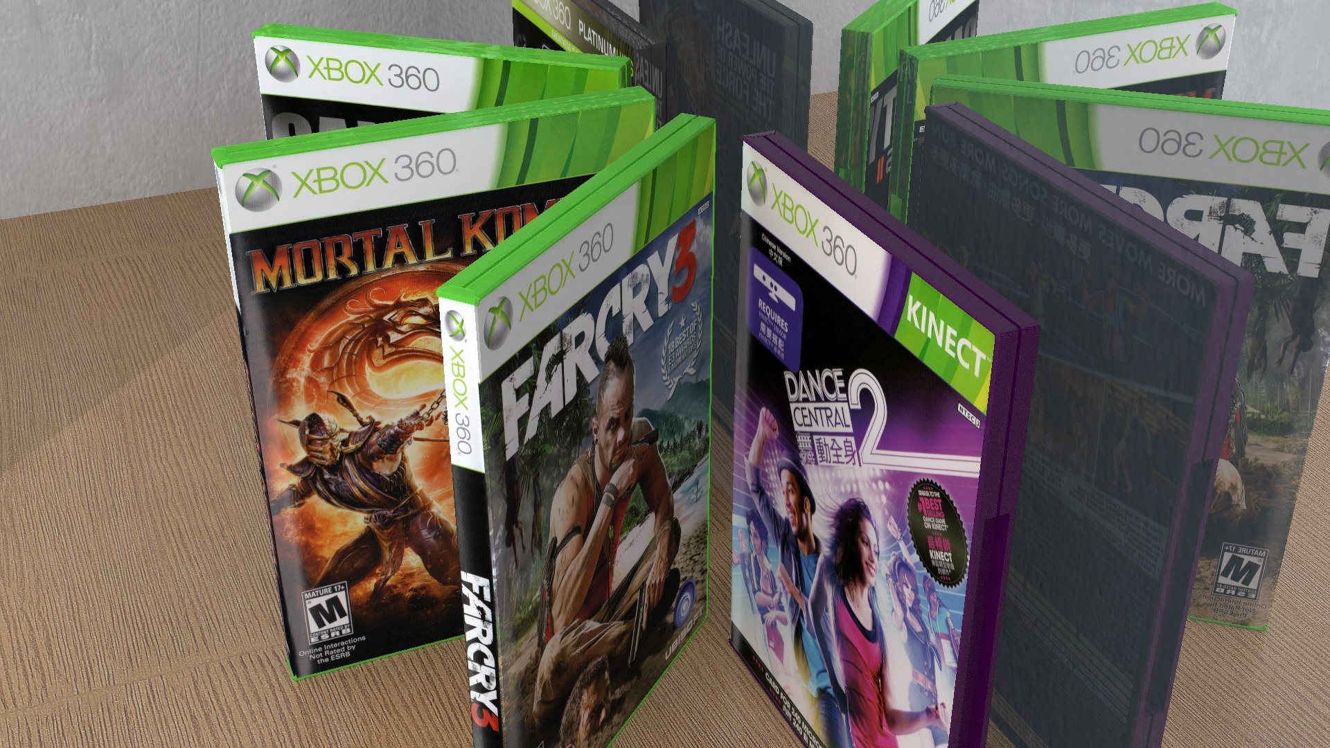 3d Model Set Xbox360 Games