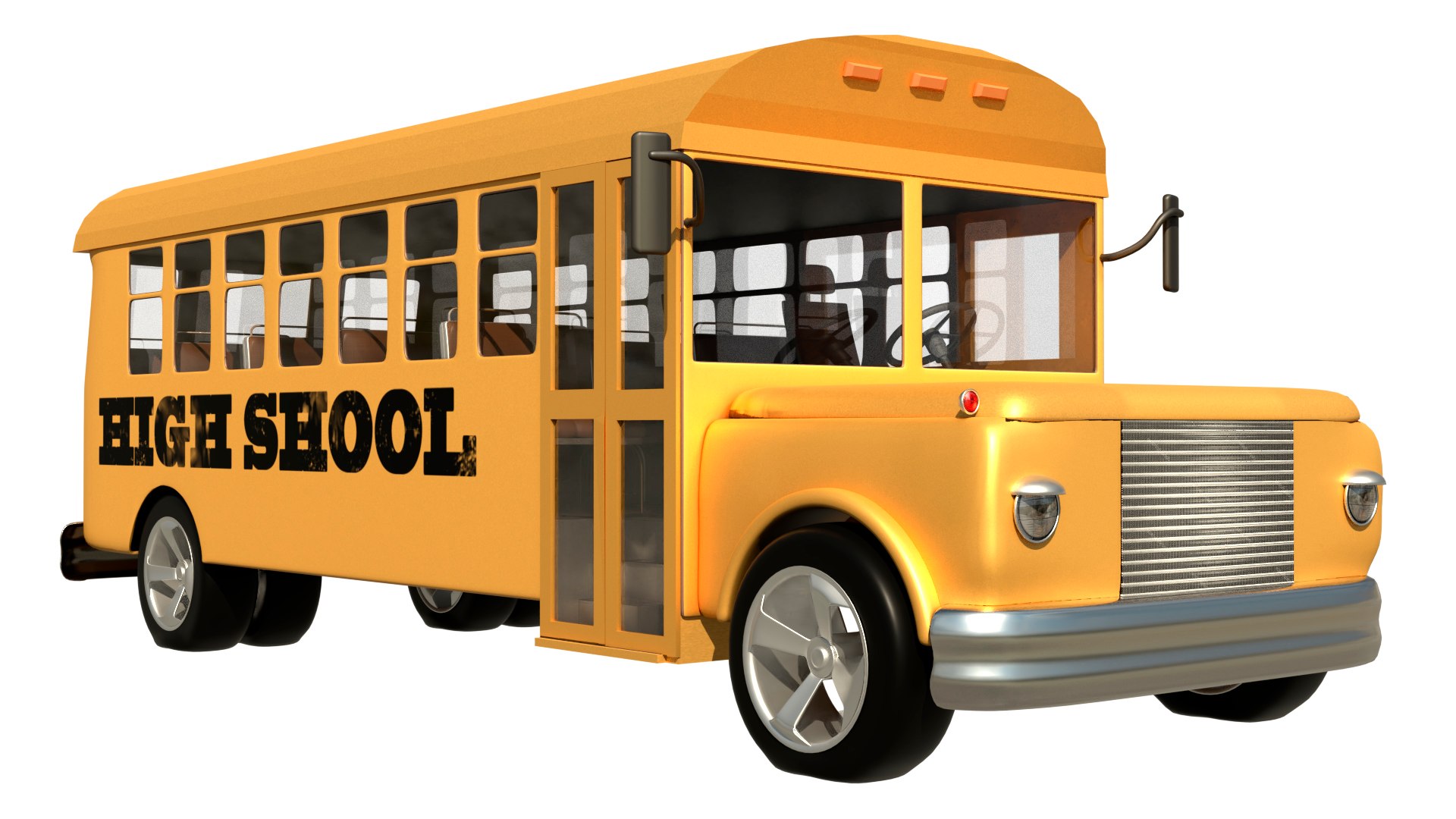 3D School Bus Model - TurboSquid 1485068