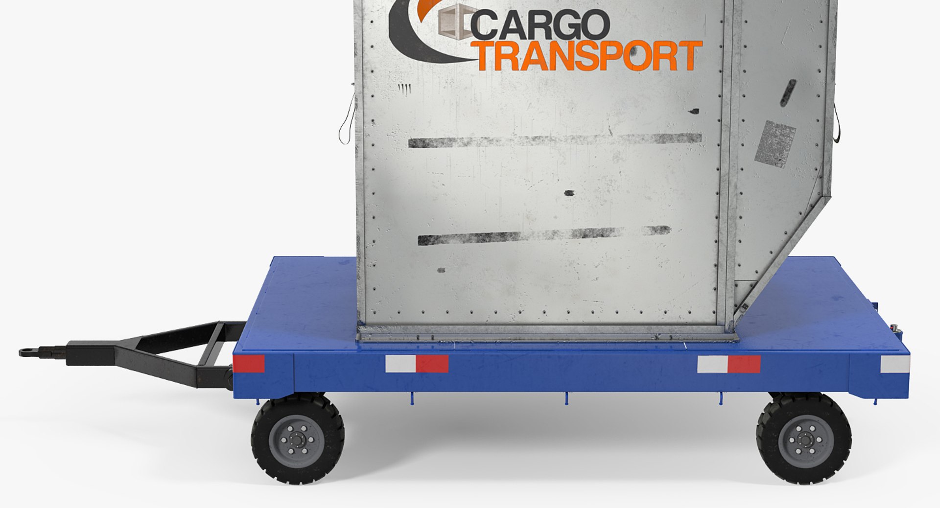 3d Airport Baggage Trailer Container