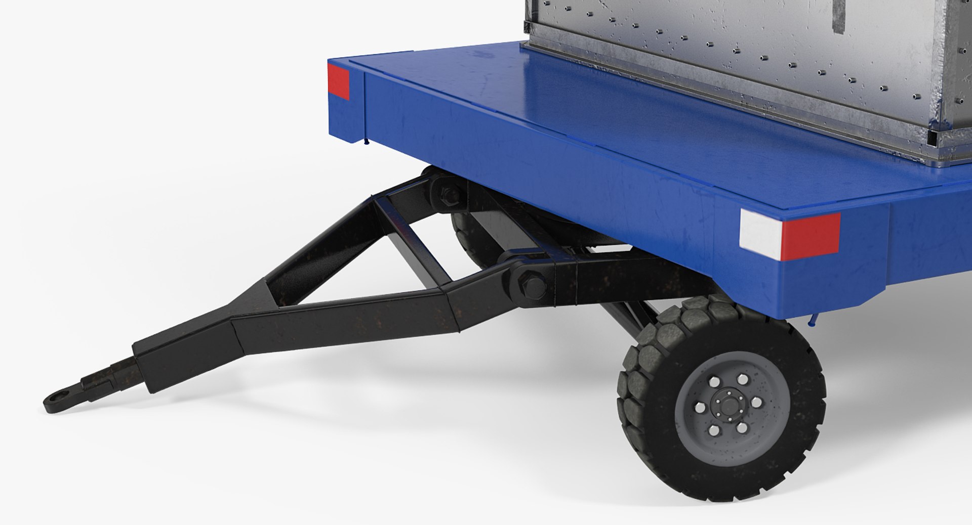 3d Airport Baggage Trailer Container