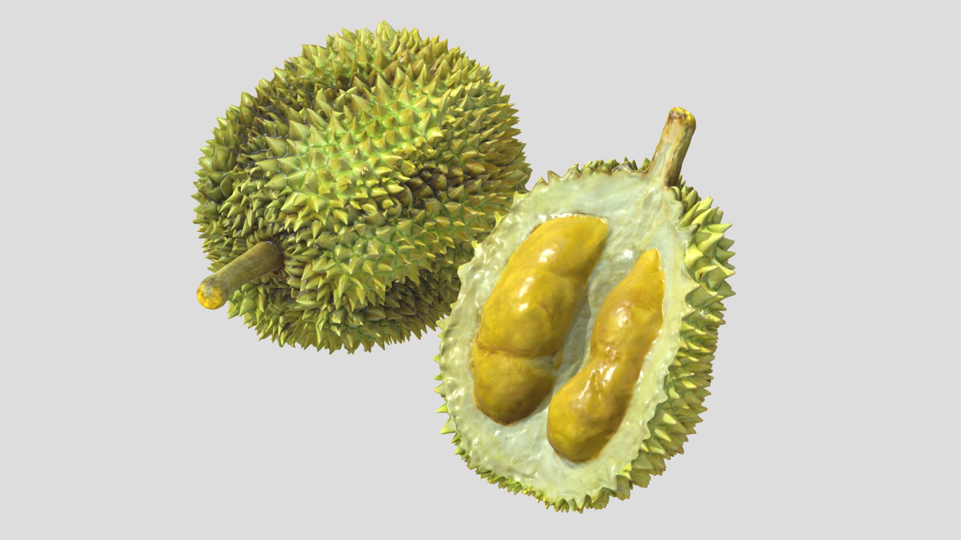 3D Durian Low Poly - TurboSquid 2272686
