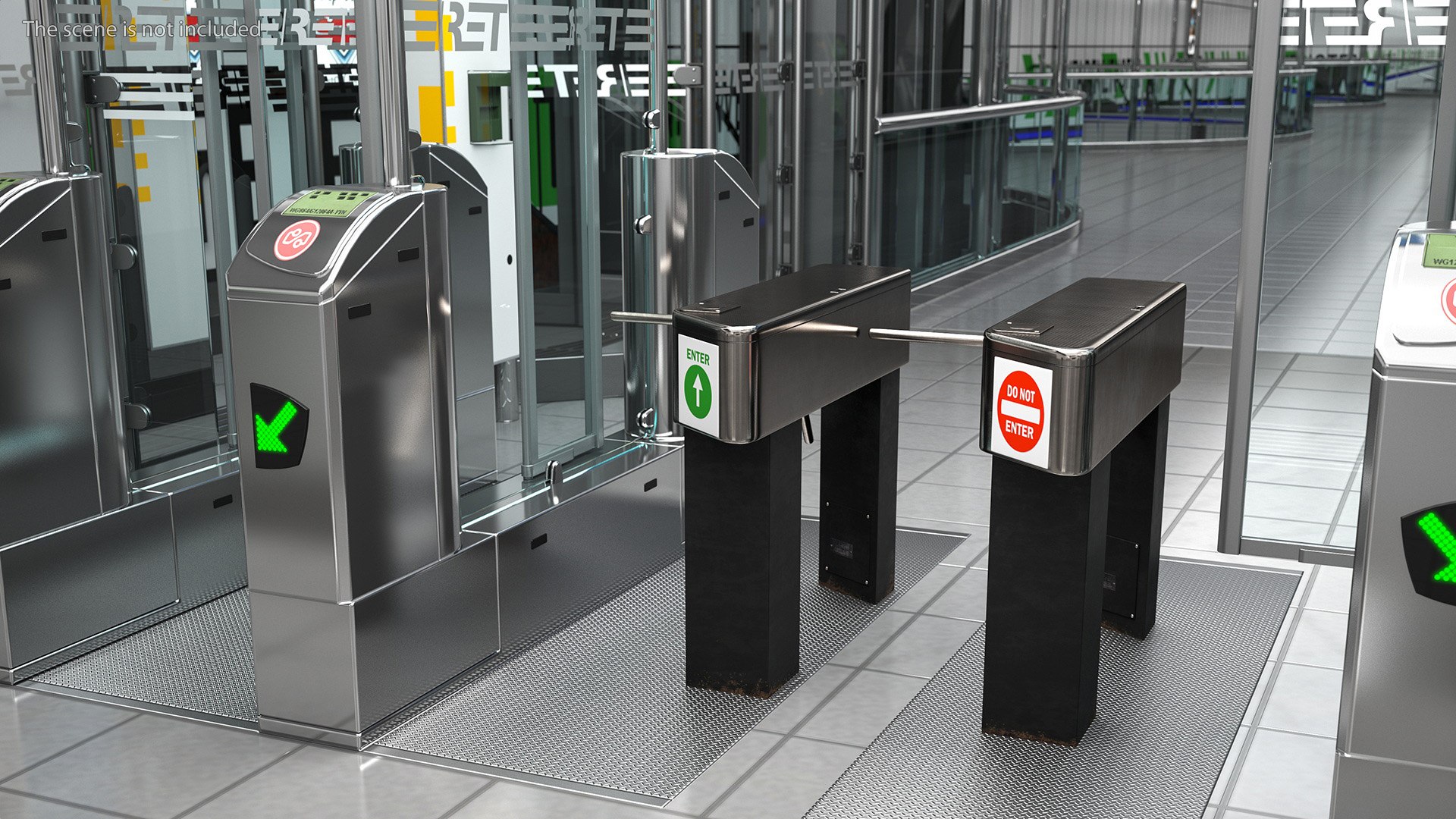 3D Turnstile Gate Entrance - TurboSquid 2229376