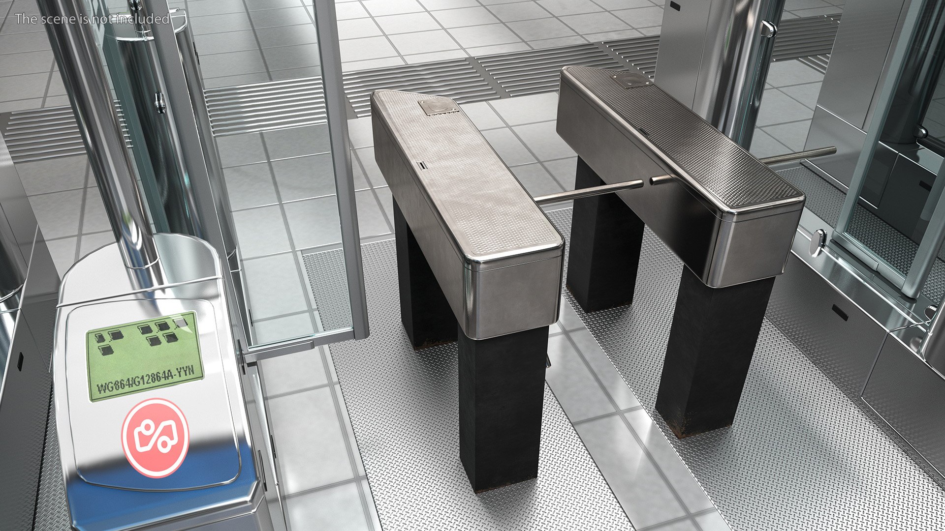 3D Turnstile Gate Entrance - TurboSquid 2229376