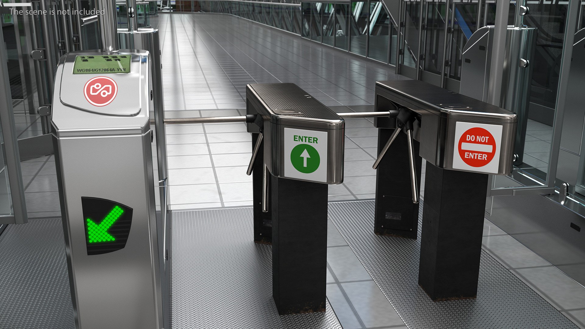 3D Turnstile Gate Entrance - TurboSquid 2229376