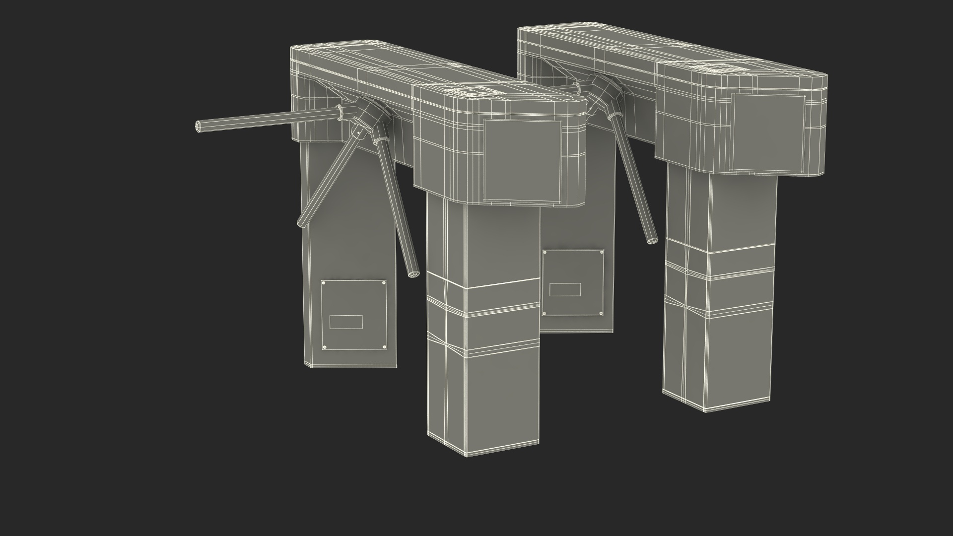 3D Turnstile Gate Entrance - TurboSquid 2229376