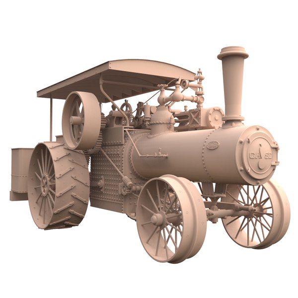 steam traction engine 1912 3d obj