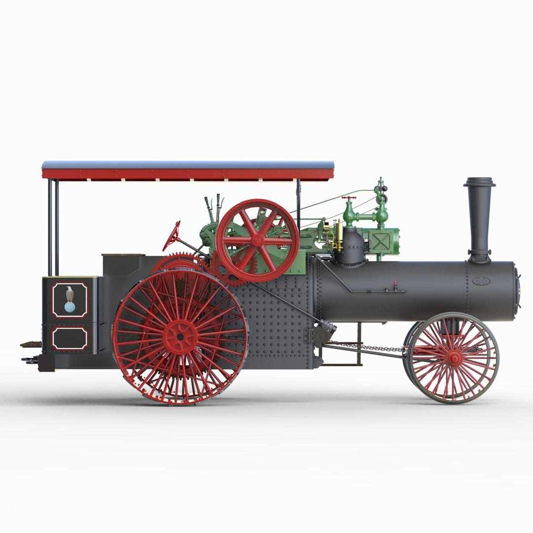 Steam Traction Engine 1912 3d Obj