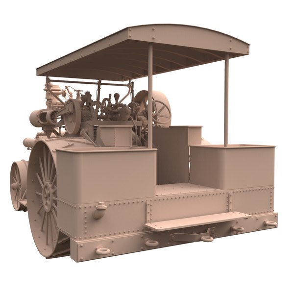 steam traction engine 1912 3d obj