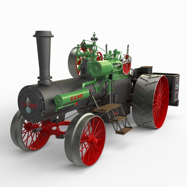 steam traction engine 1912 3d obj