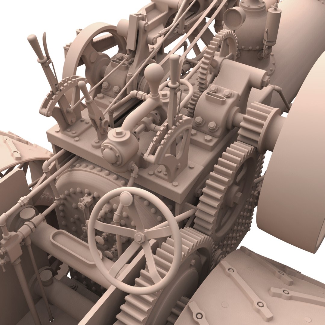 Steam Traction Engine 1912 3d Obj