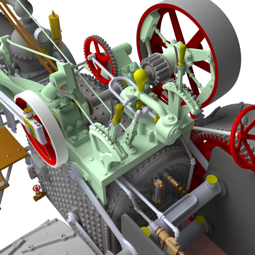 Steam Traction Engine 1912 3d Obj