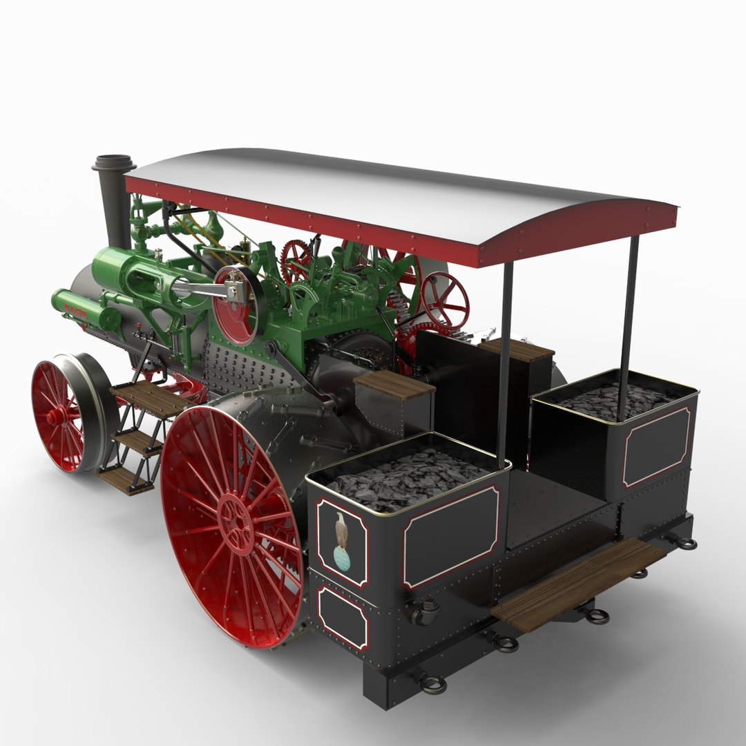Steam Traction Engine 1912 3d Obj