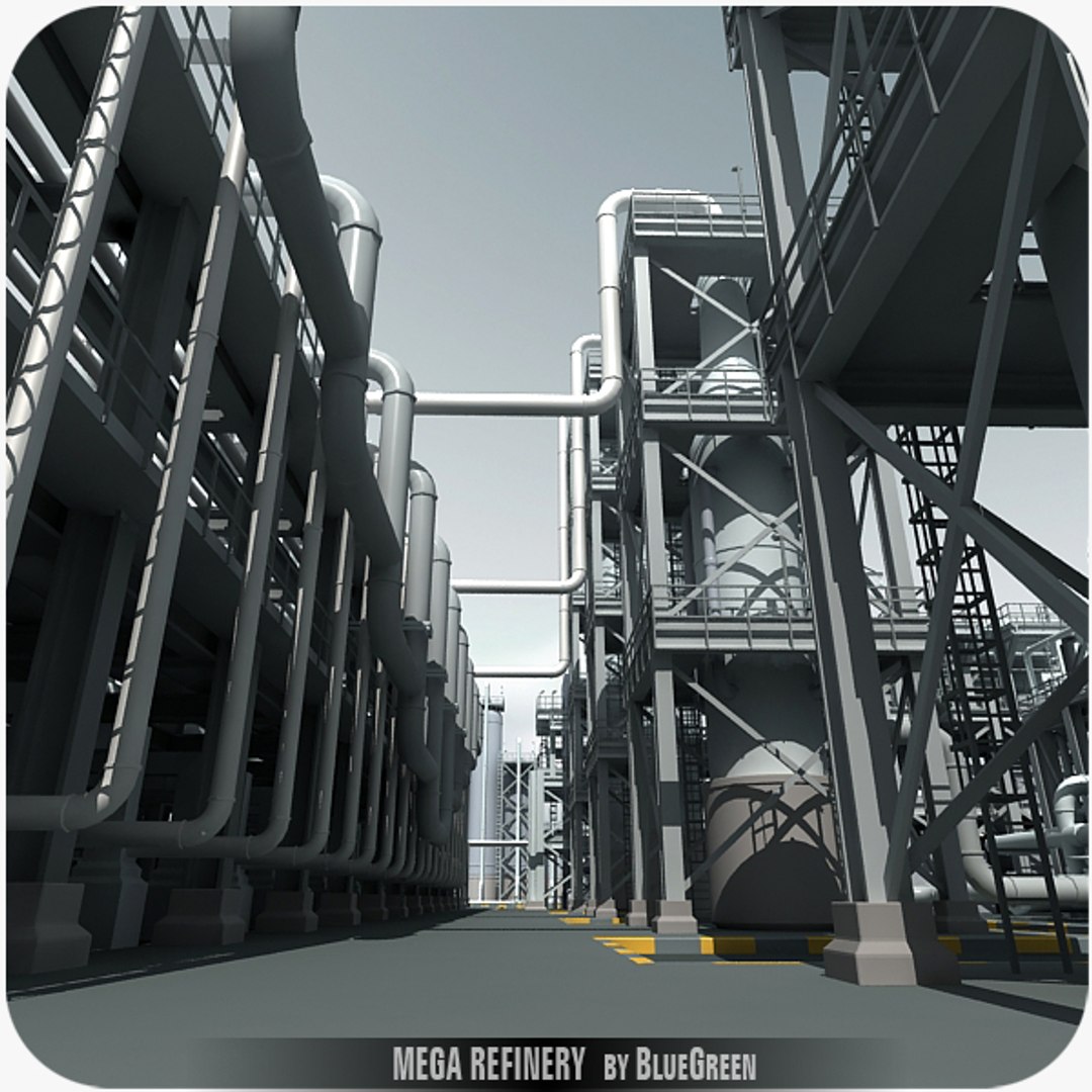 3d mega refinery industrial