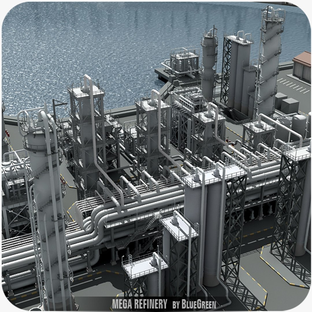 3d Mega Refinery Industrial
