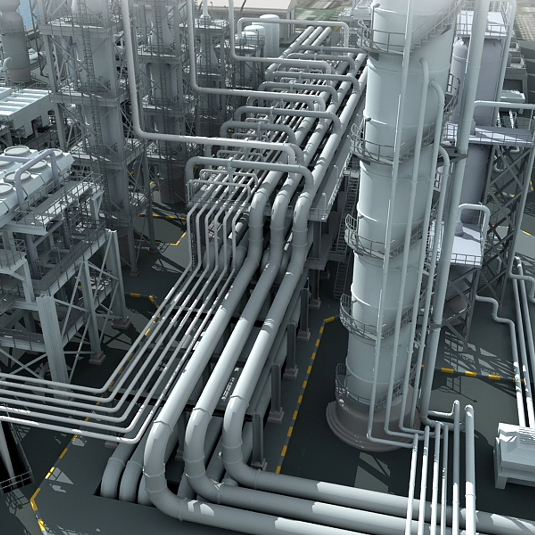 3d Mega Refinery Industrial