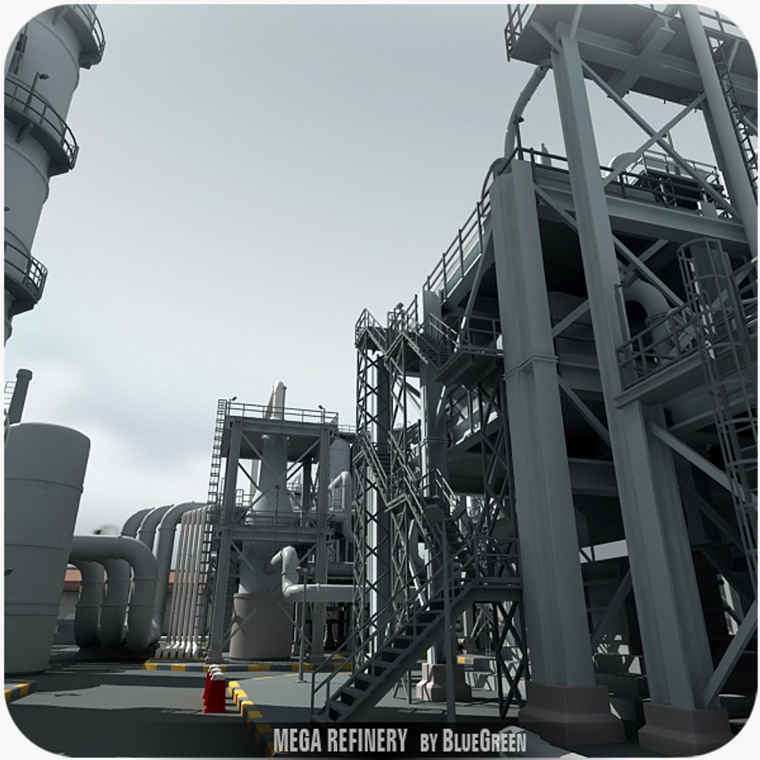 3d mega refinery industrial