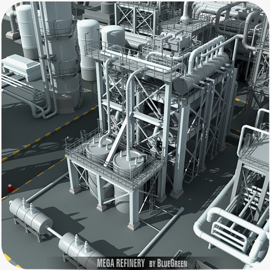 3d mega refinery industrial