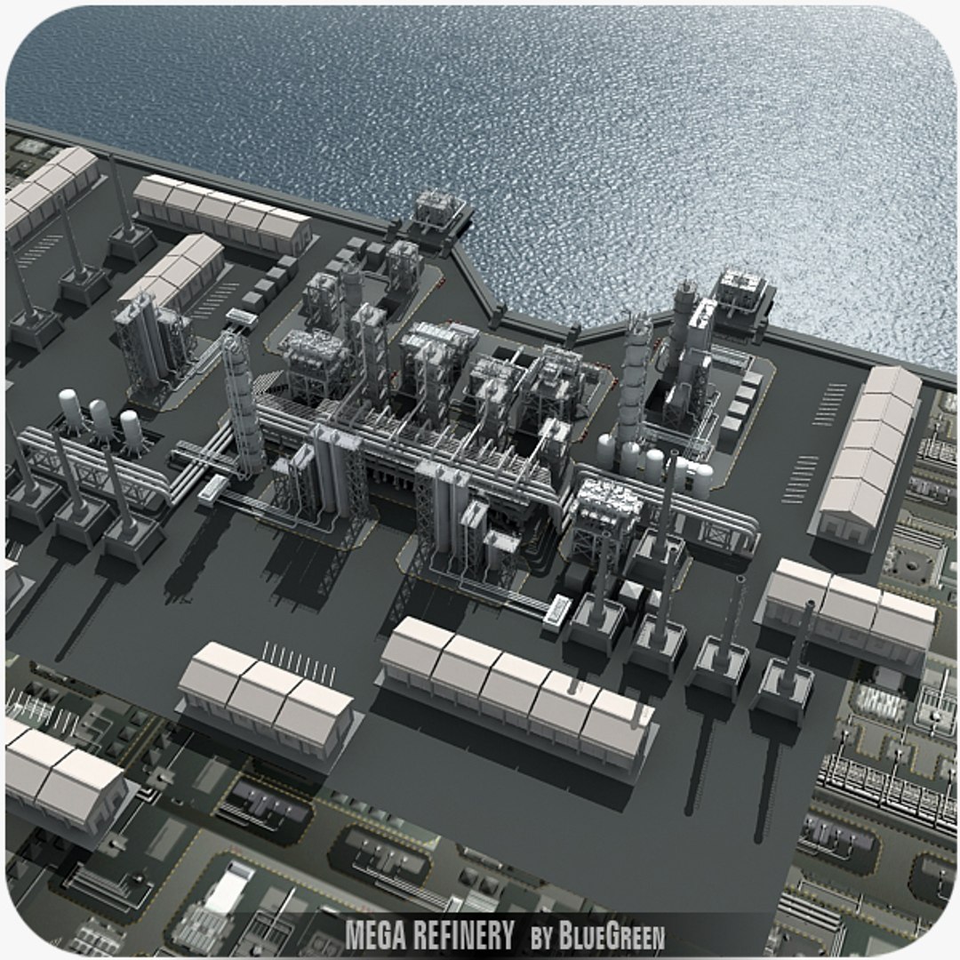 3d mega refinery industrial