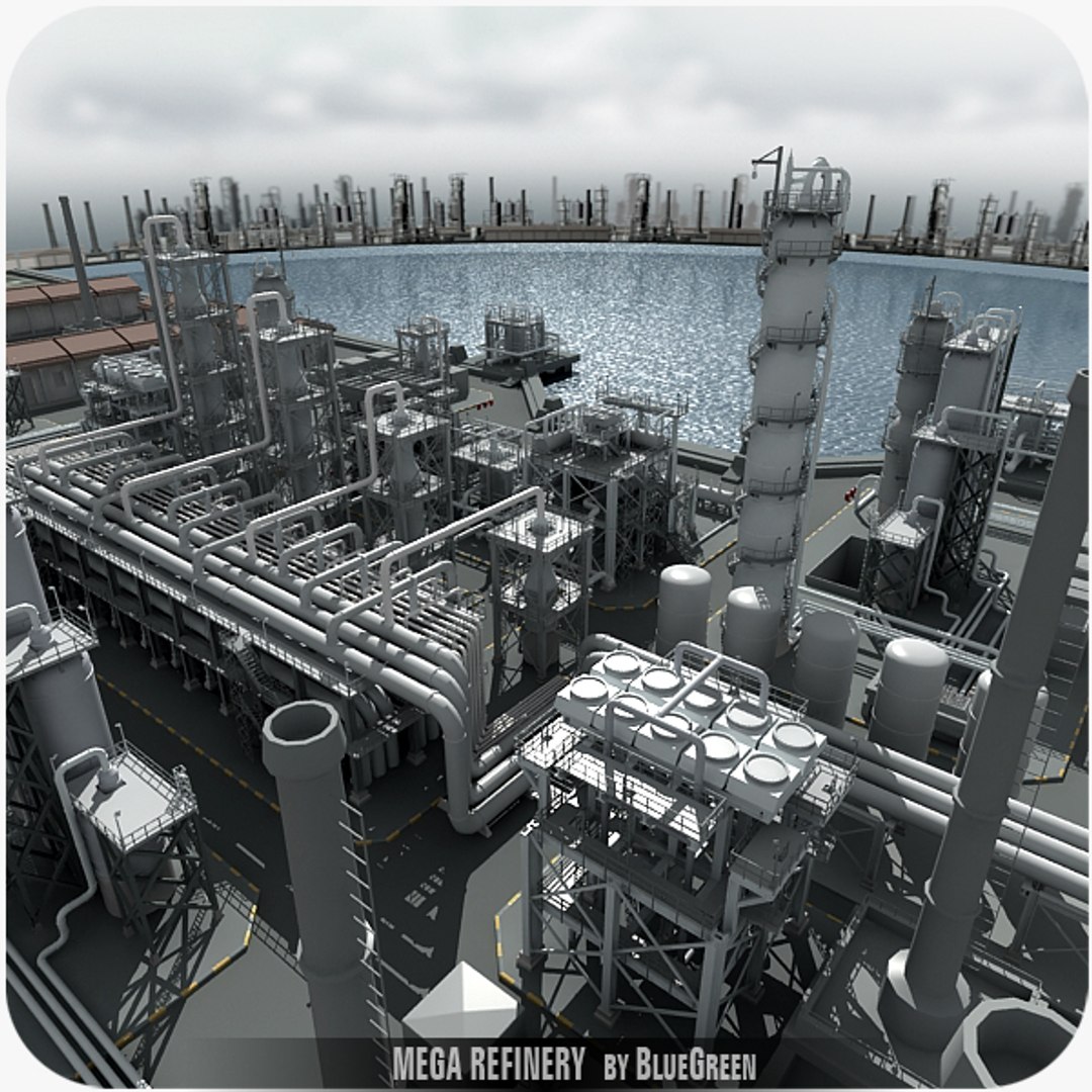 3d Mega Refinery Industrial