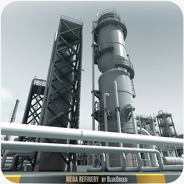 3d mega refinery industrial