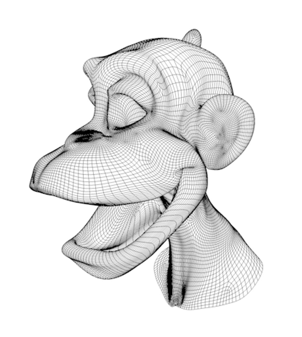 3d monkey head cartoon model