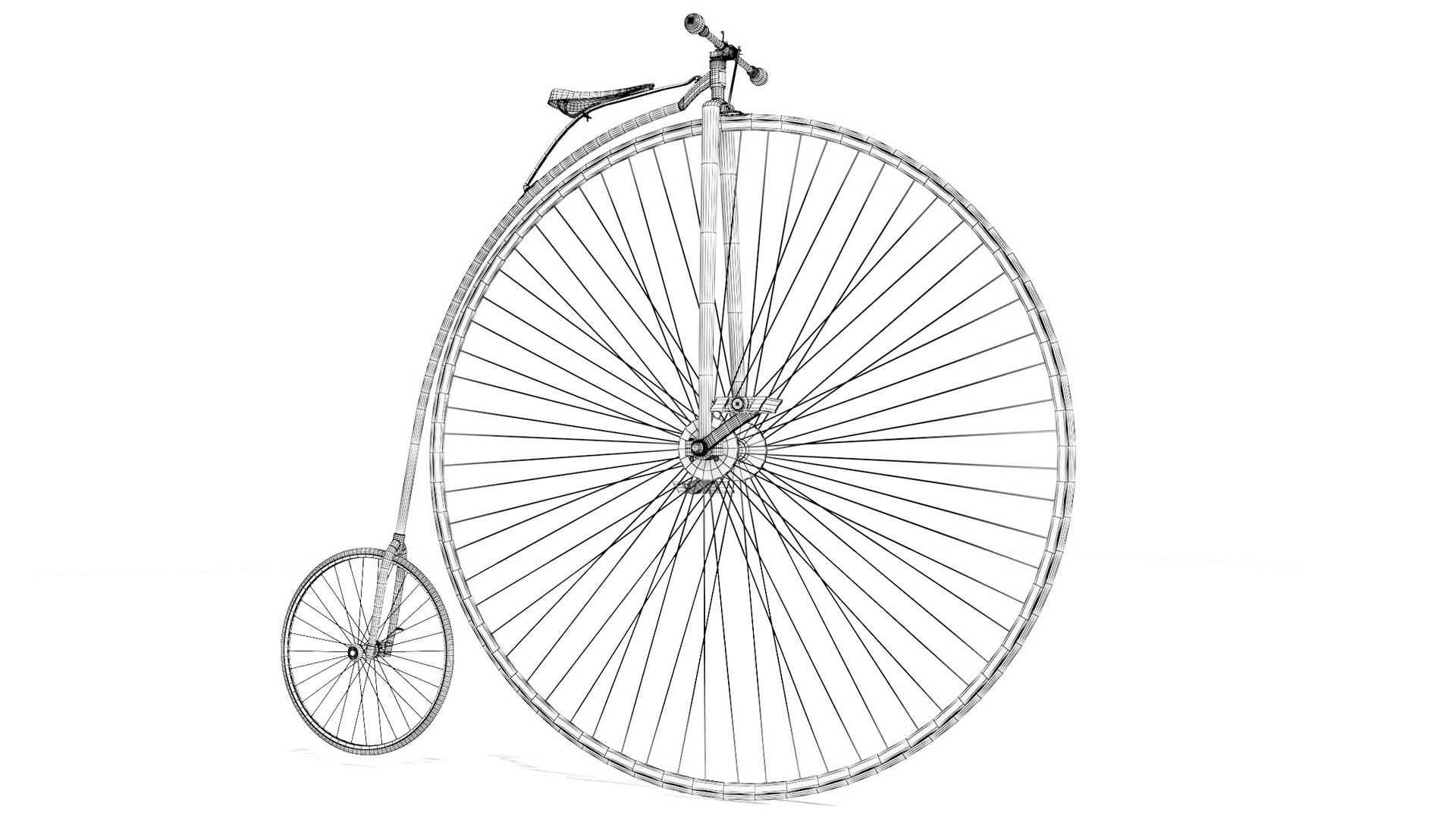 Penny Farthing Bicycle 3d Max