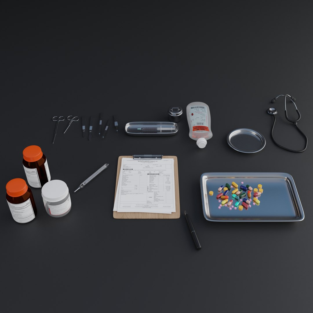 3D 20 Small Object Hospital Model - TurboSquid 1535806