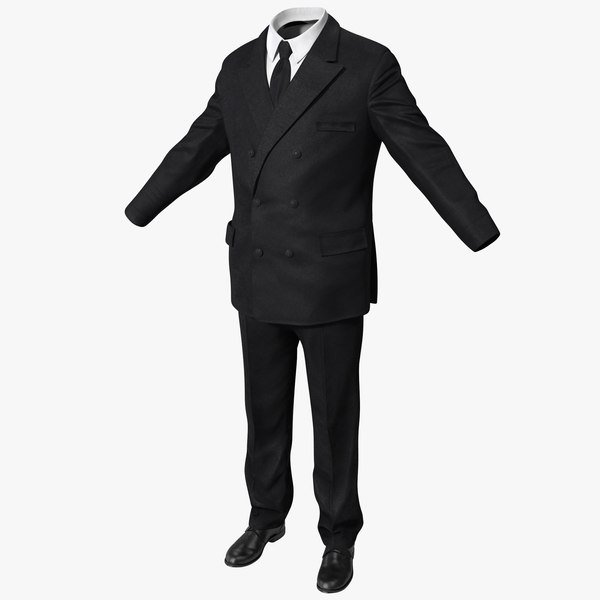 men suit 5 3d model