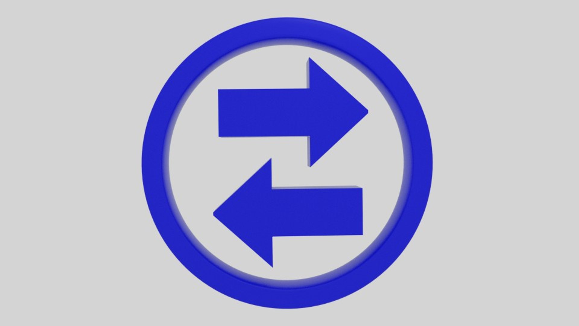 3d model twin arrow symbol