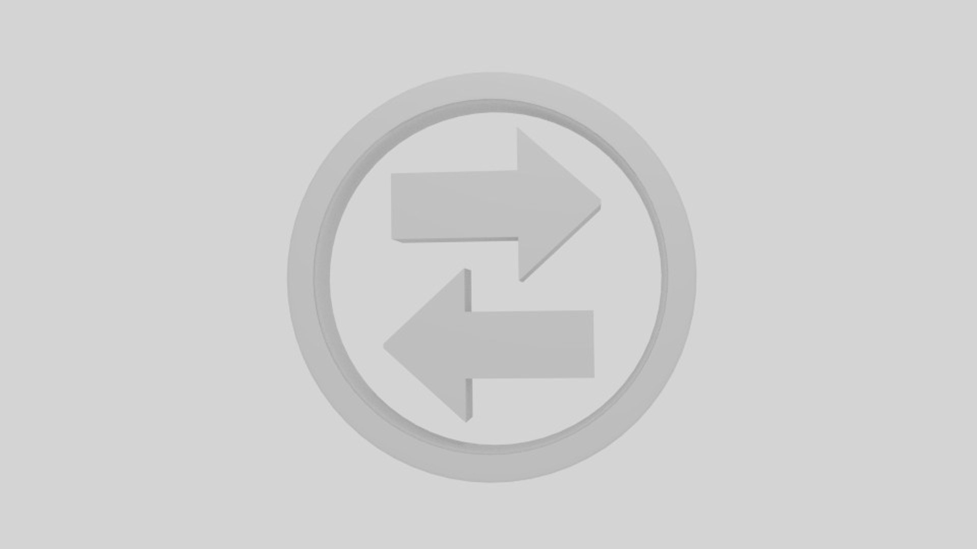 3d model twin arrow symbol