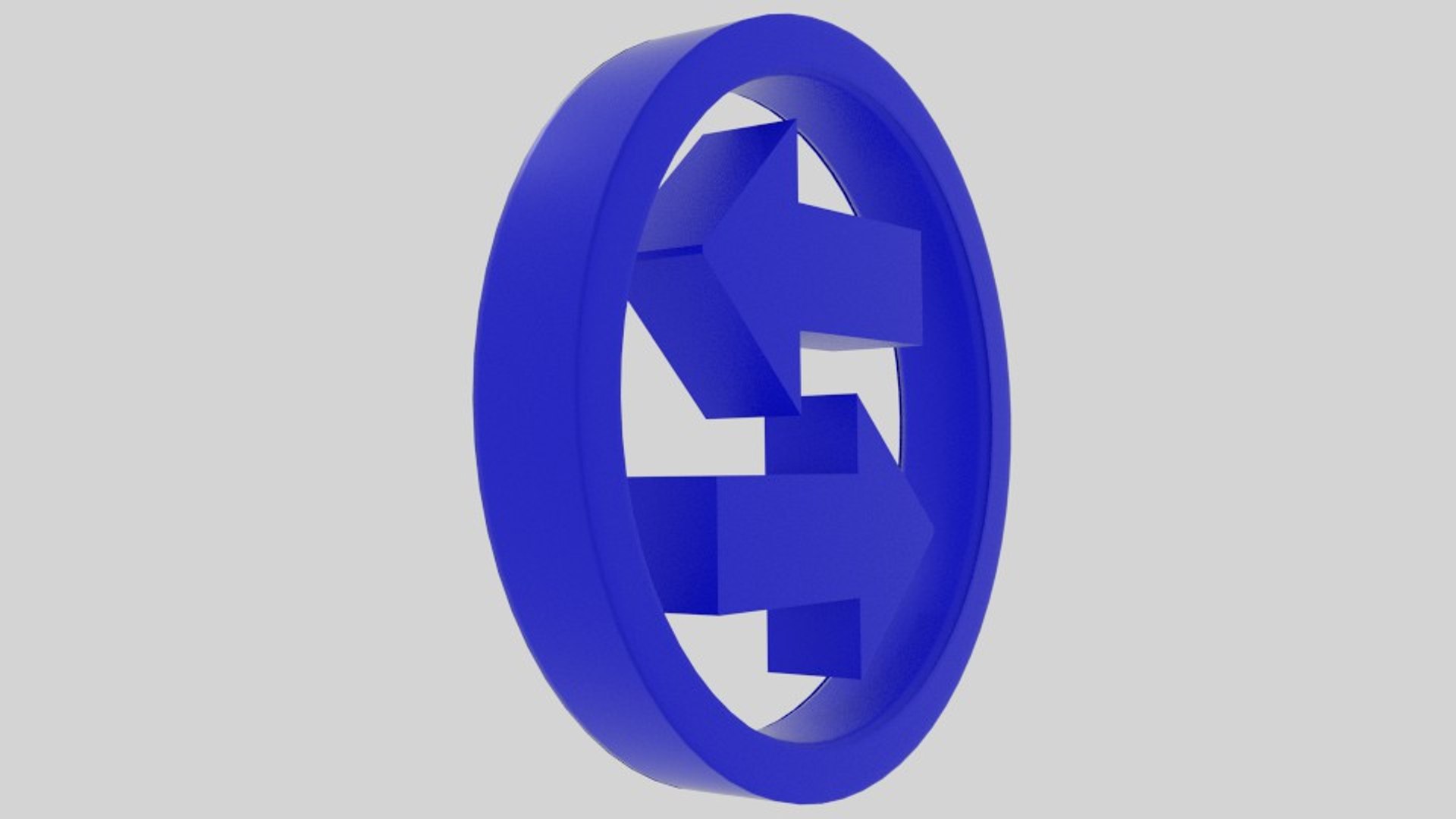 3d model twin arrow symbol