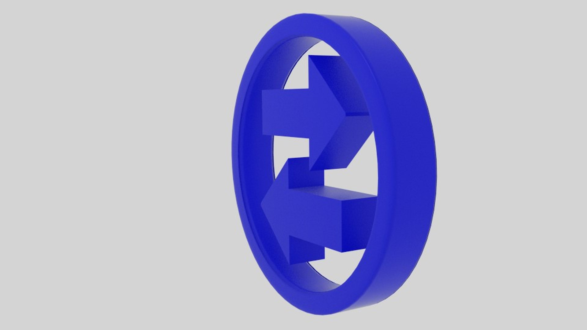 3d model twin arrow symbol