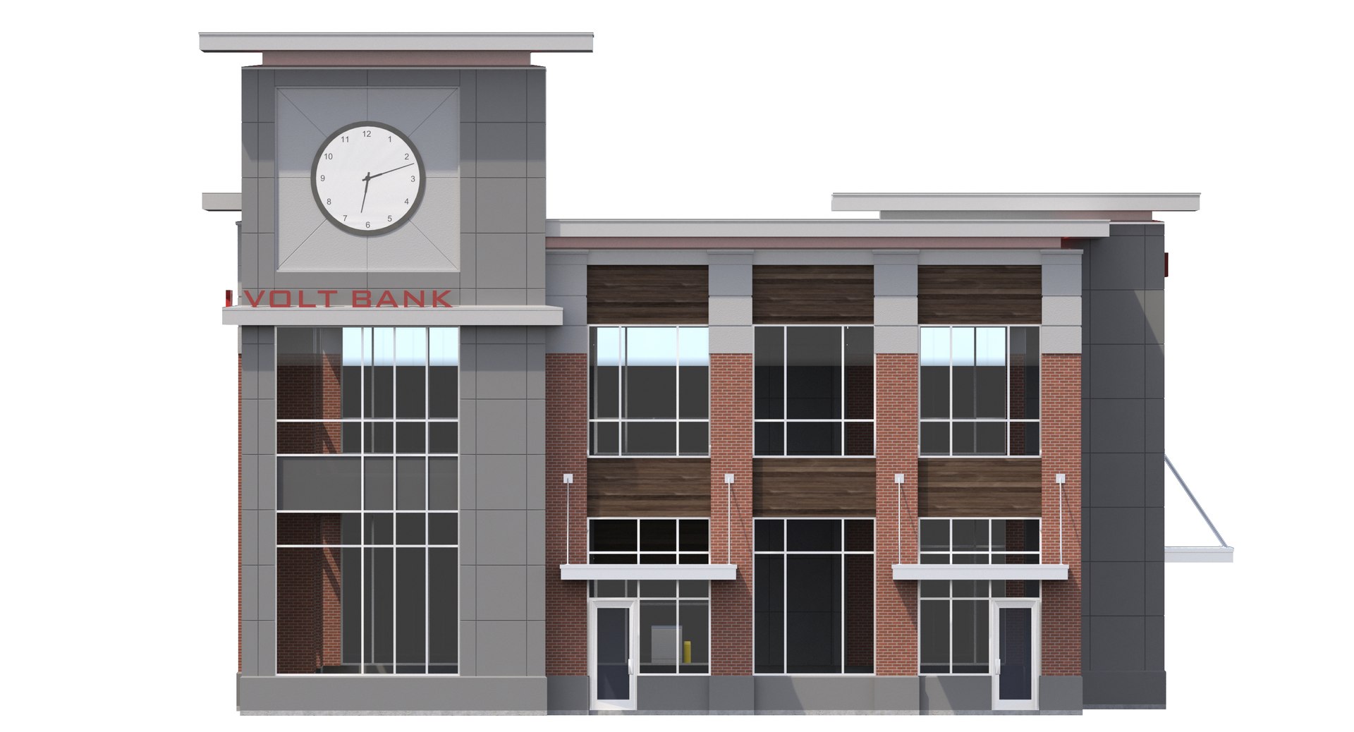 Bank Commercial Drive-thru 3D Model - TurboSquid 1294678