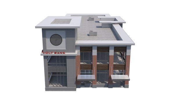 Bank commercial drive-thru 3D model - TurboSquid 1294678