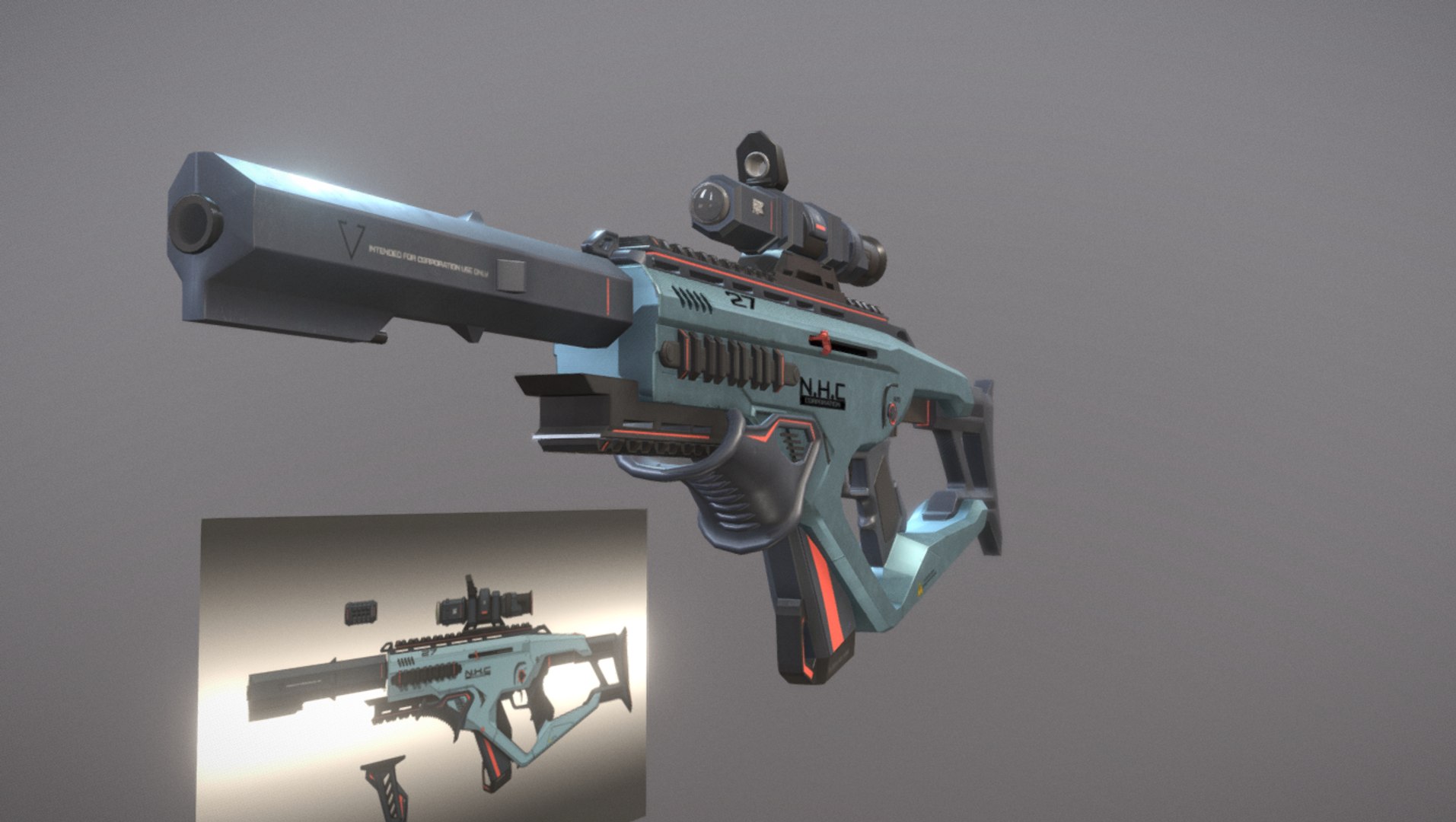 Space Rifle Games Model - TurboSquid 1332052