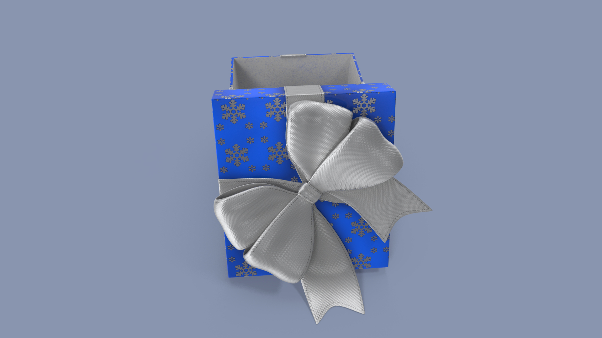 Gift Box Cube Blue open model - TurboSquid 1745757