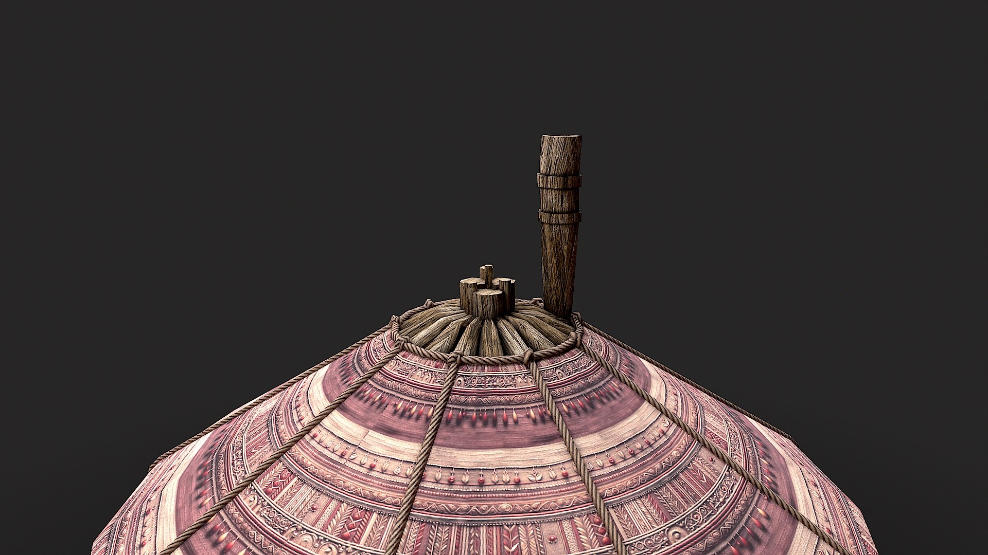 3D Traditional Yurt Nomads Tent With Interior 4 Model - TurboSquid 2360357