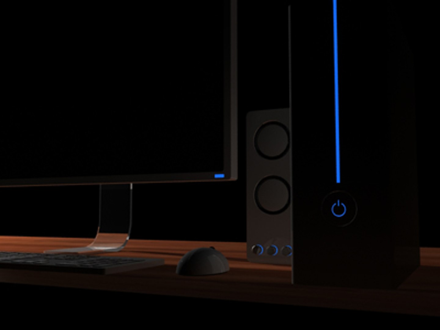 Modern Desktop Computer Generic Obj