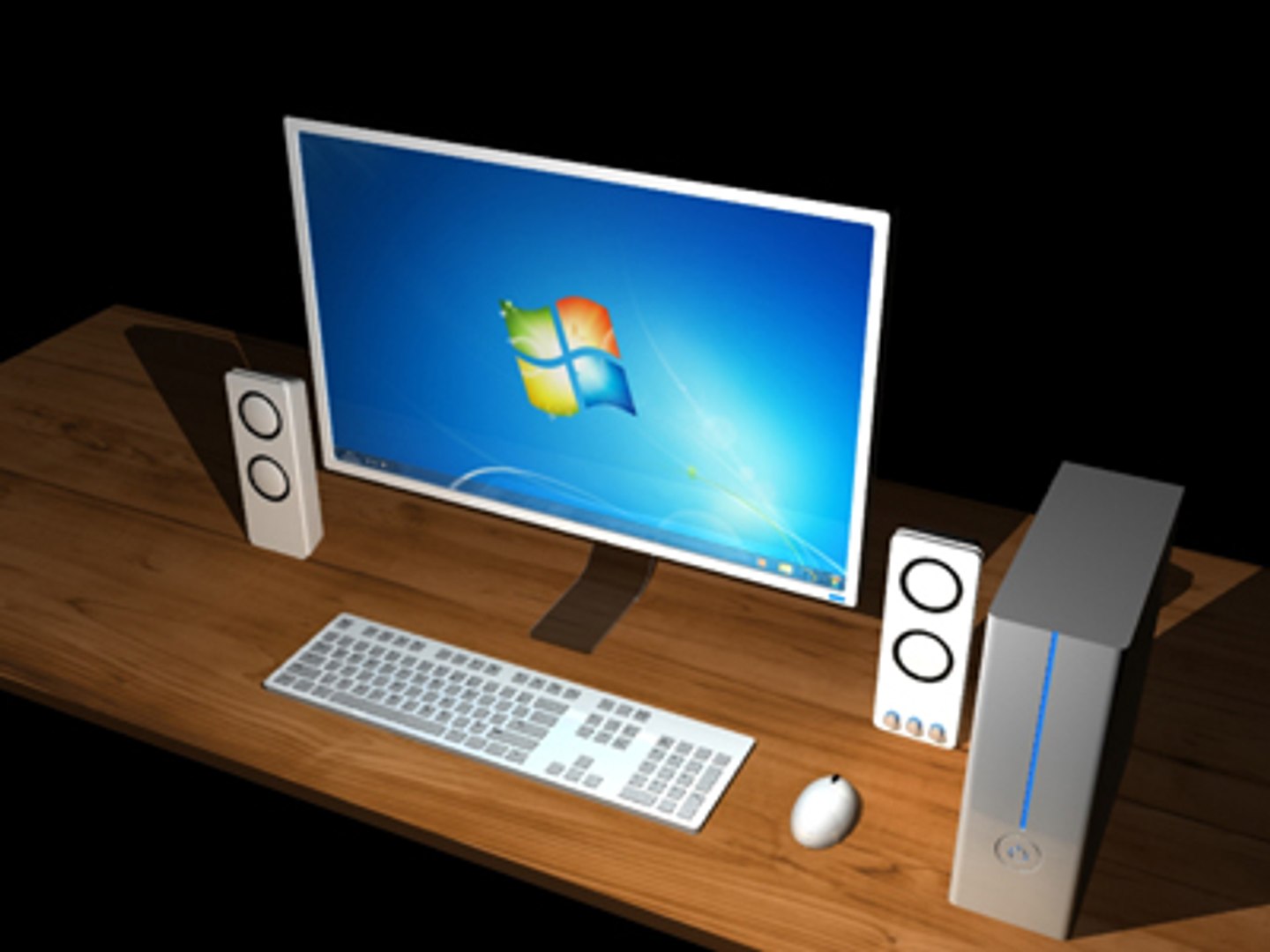Modern Desktop Computer Generic Obj