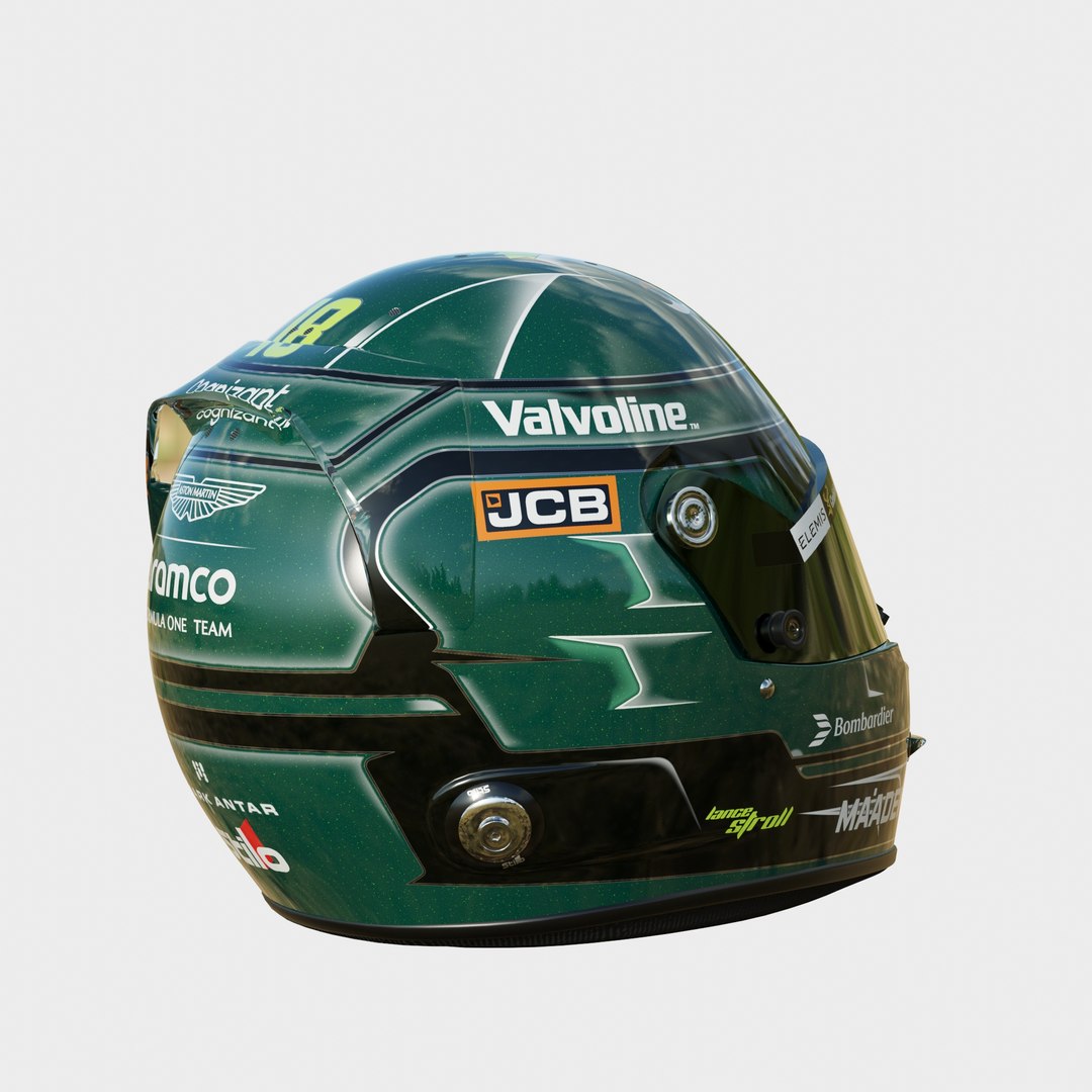 F1 Lance Stroll Helmet 2025 3D Model - TurboSquid 2370870