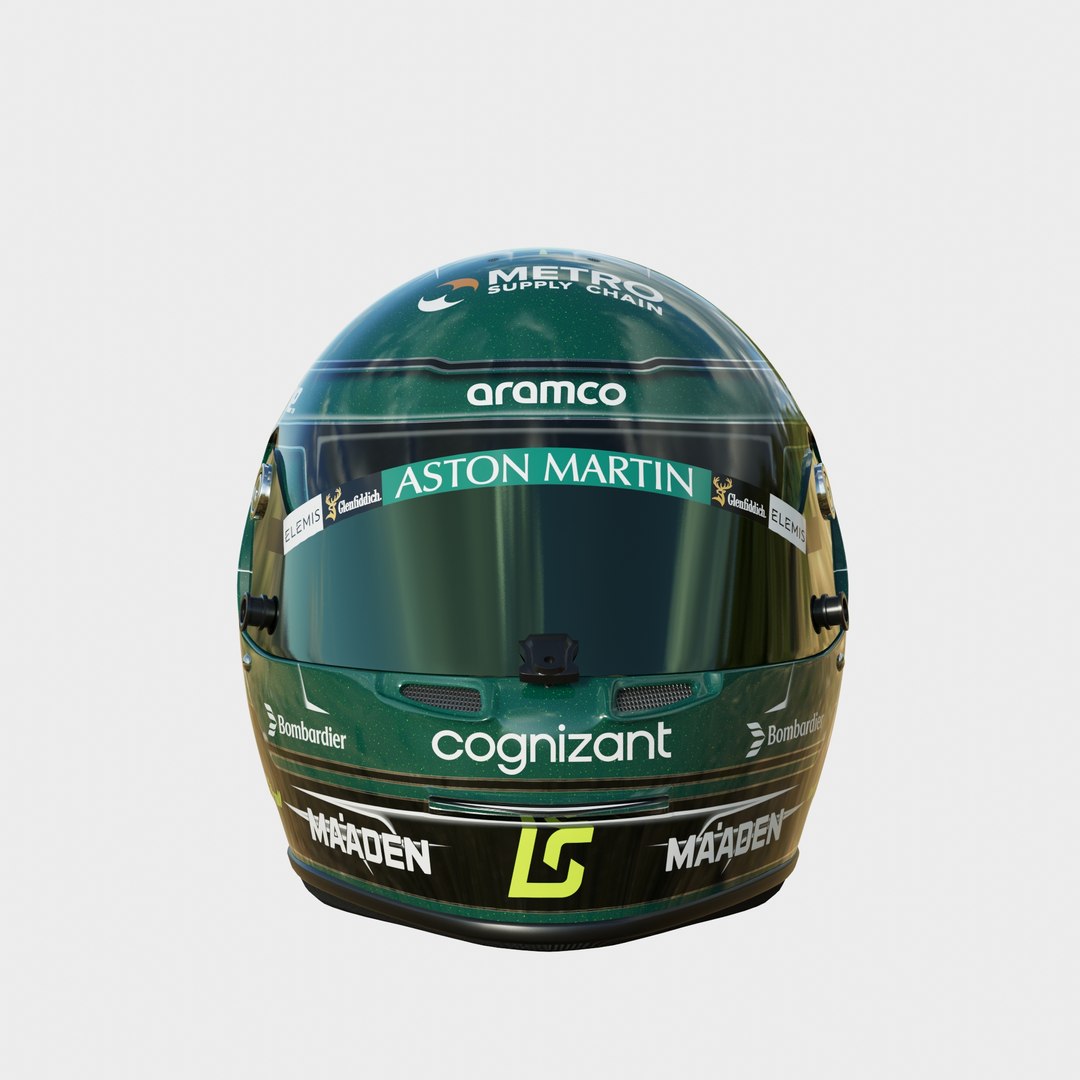 F1 Lance Stroll Helmet 2025 3D Model - TurboSquid 2370870