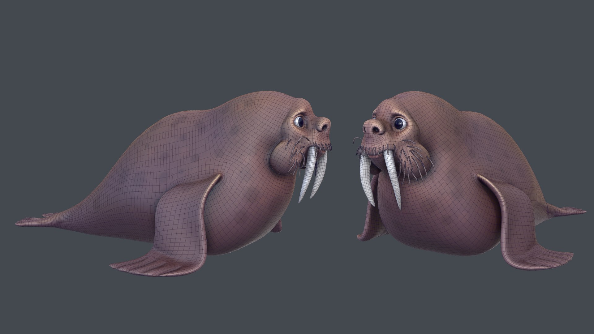 Cartoon Walrus 3D Model - TurboSquid 1245446